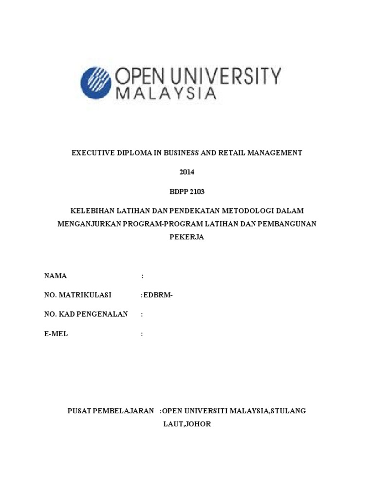 Cover Page For OUM Assignment | PDF