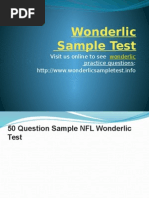 Wonderlic Sample Test (50 Questions) | PDF | Rocket | Rocket Engine