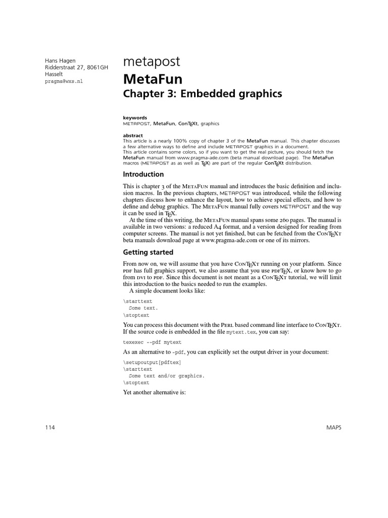 Metafun: Metapost | PDF | Te X | Rgb Color Model