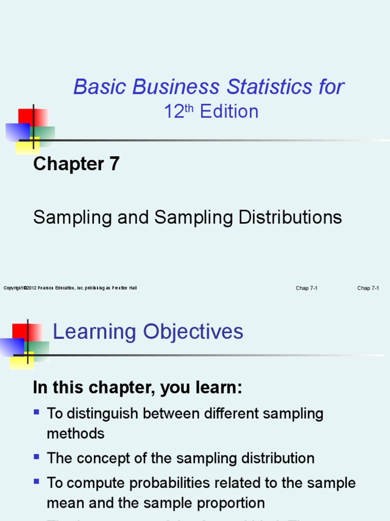 Chapter 7:sampling and Sampling Distributions | PDF | Standard Error ...