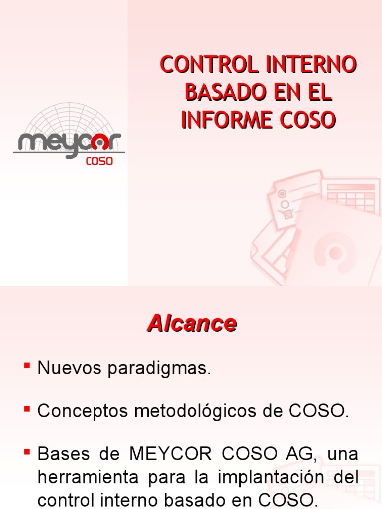Presentacion Control Interno COSO-ES | PDF | Sistema de control ...