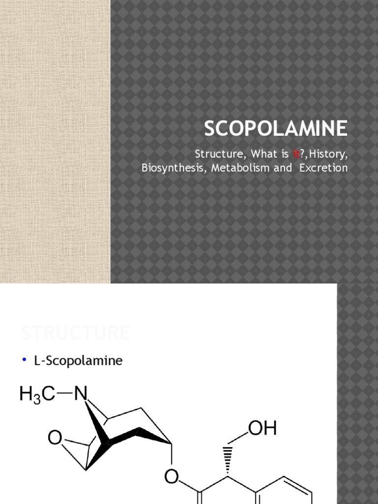 Scopolamine | PDF | Drugs | Pharmacology