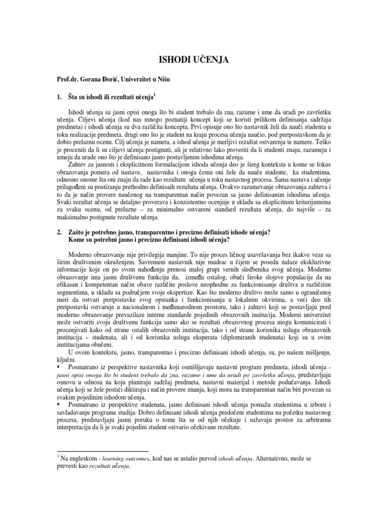 1014 - M Chapter 4 Ishodi Ucenja G - Djoric | PDF