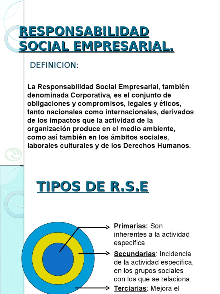 Copia de RESPONSABILIDAD SOCIAL EMPRESARIAL.ppt | Responsabilidad ...