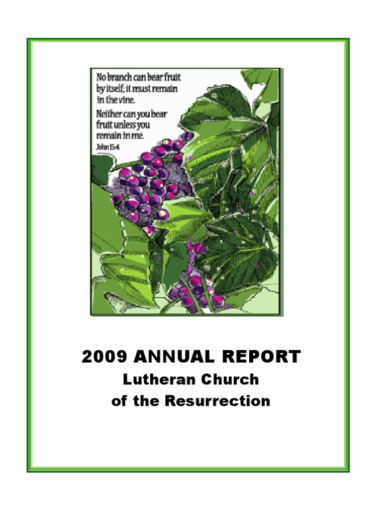 LCR 2009 Annual Report | PDF | Synod | Lutheranism