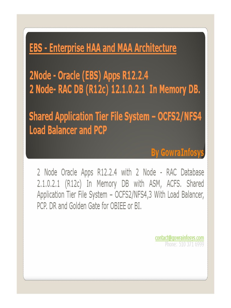 Rac 12.1.0.2.1 in Mem Ebs R12.2.4 | PDF | Oracle Database | Oracle ...
