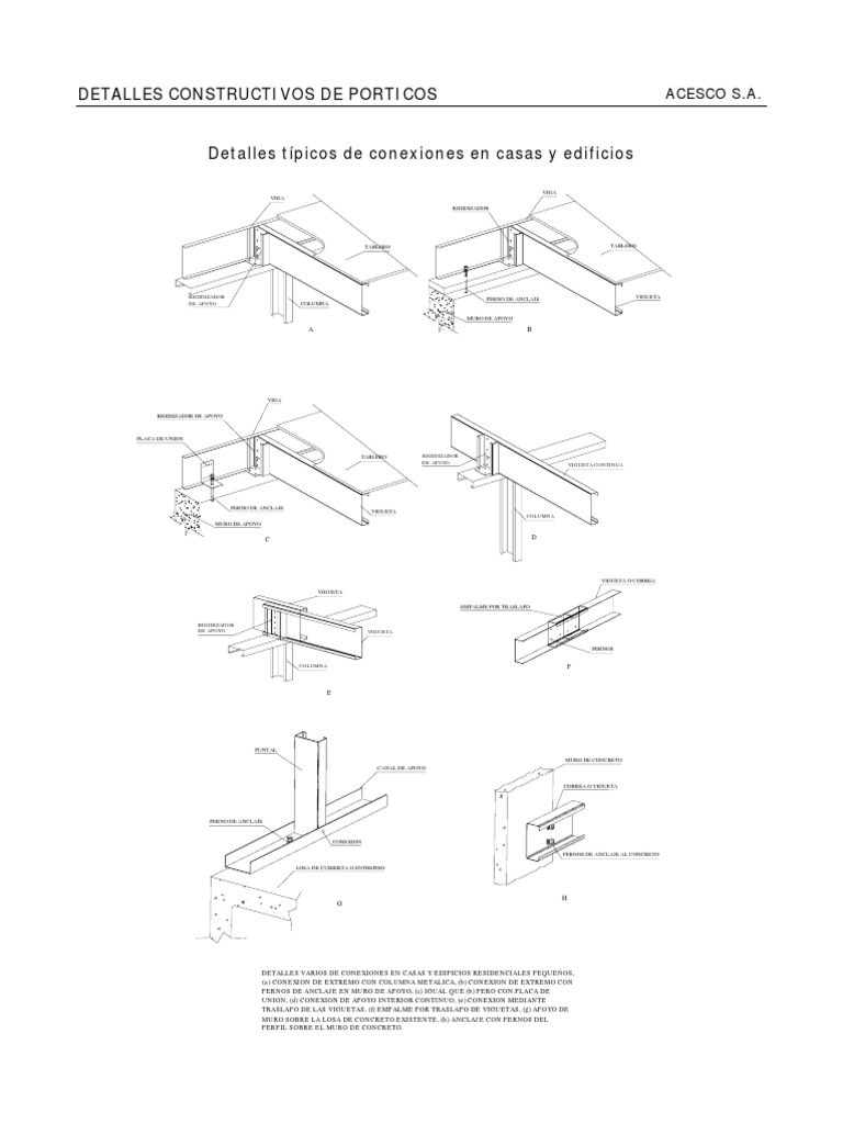 Detalle Tipico de Conexiones | PDF | Arte