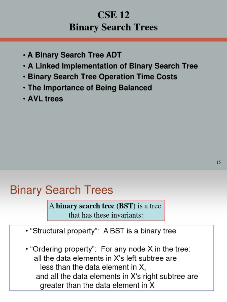 CSE 12 Binary Search Trees | PDF | Algorithms | Software Engineering