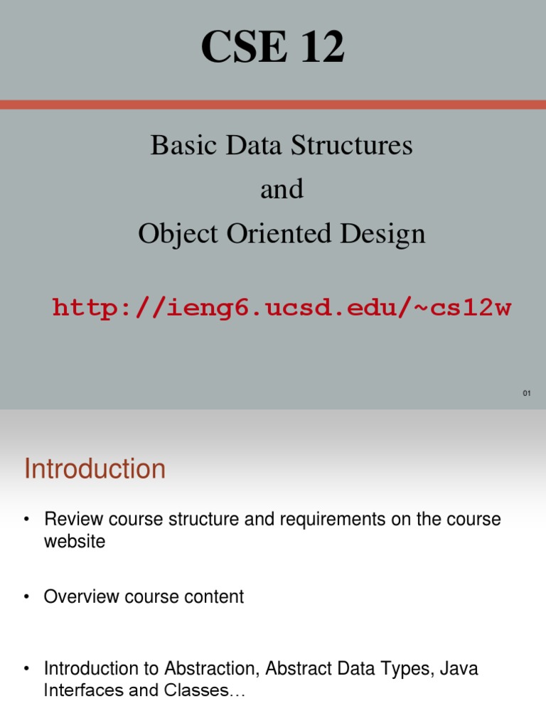 Ucsd Cse12 Lec01 Pdf Application Programming Interface Class Computer Programming