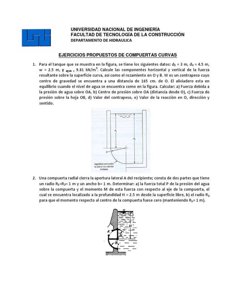 Cap 2 3 Compuertas Curvas | PDF | Fricción | Eje