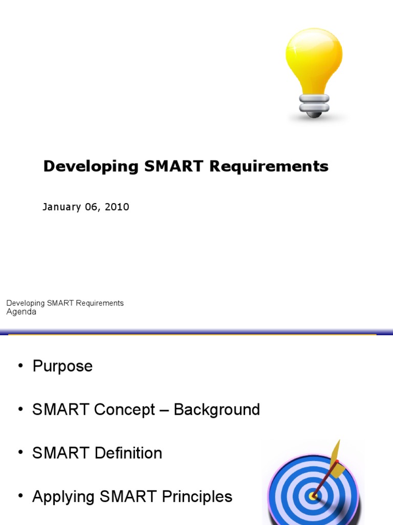Developing SMART Software Requirements | Information | Information ...