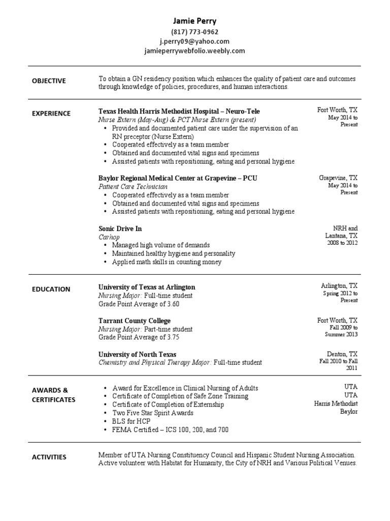 Jamie Perry Resume | PDF
