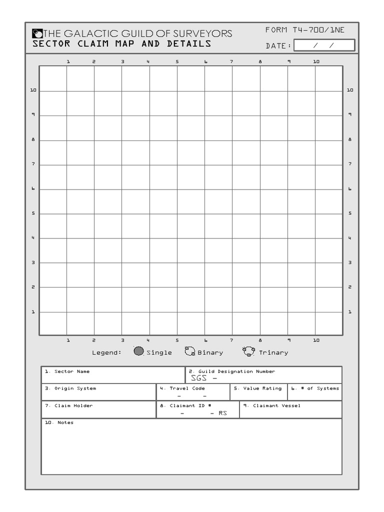 The Galactic Guild of Surveyors Sector Claim Map and Details | PDF ...