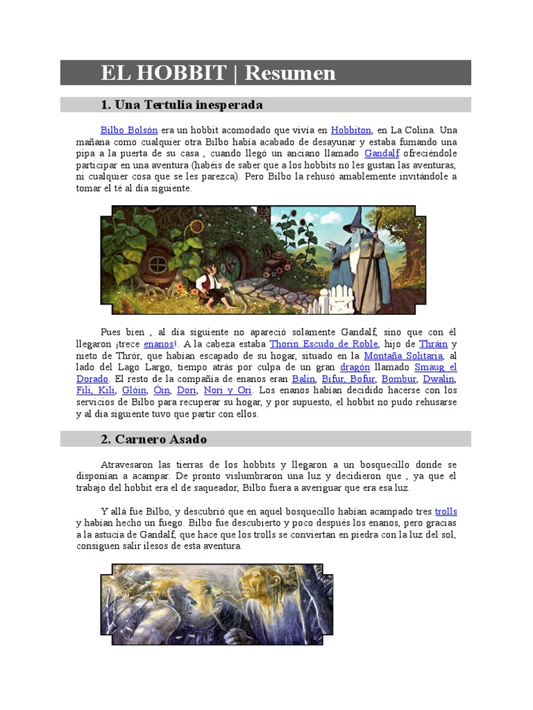 El Hobbit | PDF | Bilbo Baggins | El Hobbit