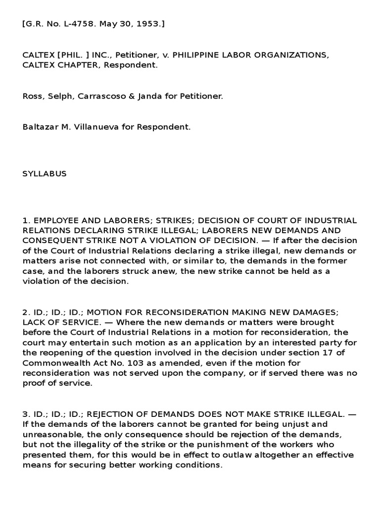 Labor Cases | PDF | Strike Action | Employment