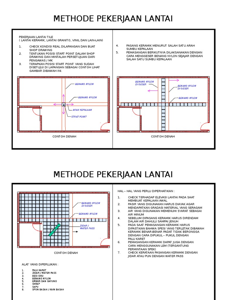 Metode PEKERJAAN LANTAI | PDF