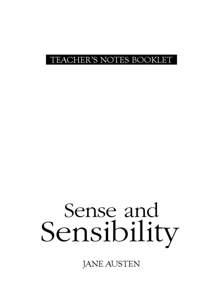 Sense Sensibility Guide | PDF | Sense And Sensibility | Elinor Dashwood