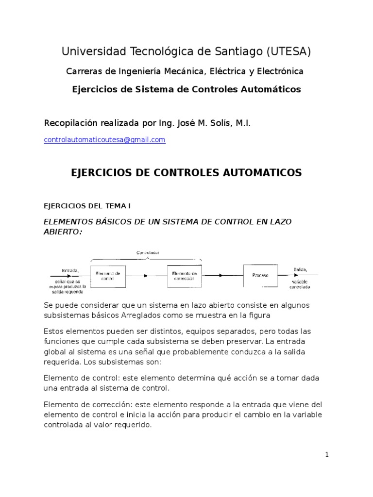 Controles Automaticos | PDF | Sistema de control | Ingeniería mecánica
