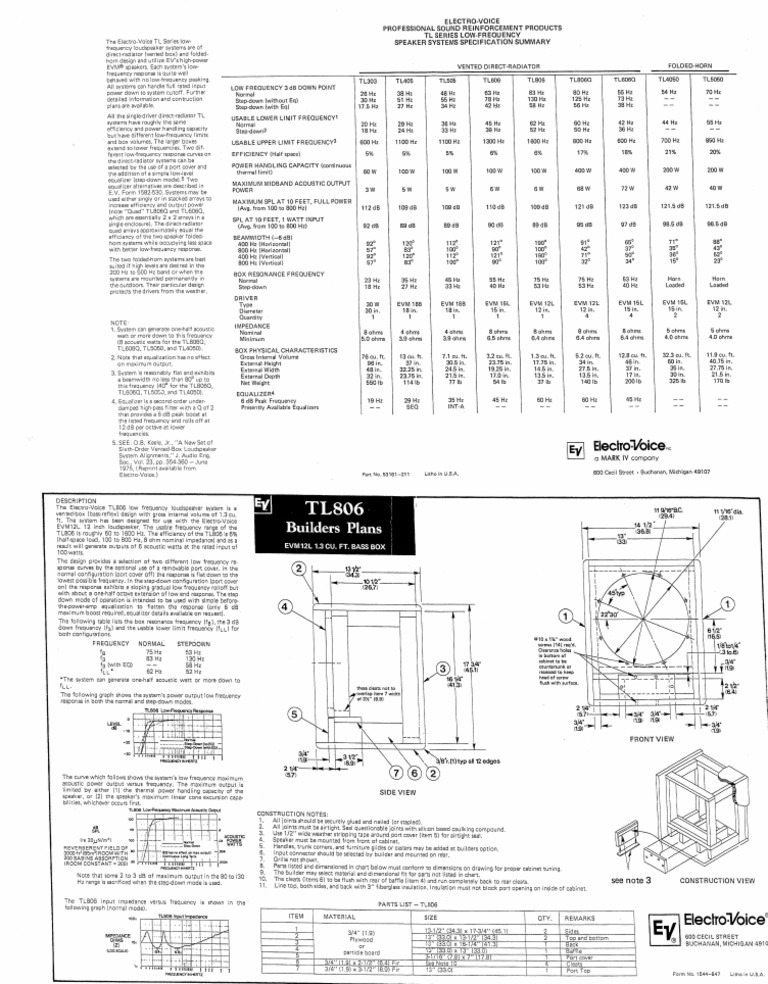 TL806 Builders Plans | PDF