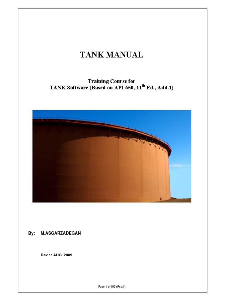 Tank Manual X | PDF