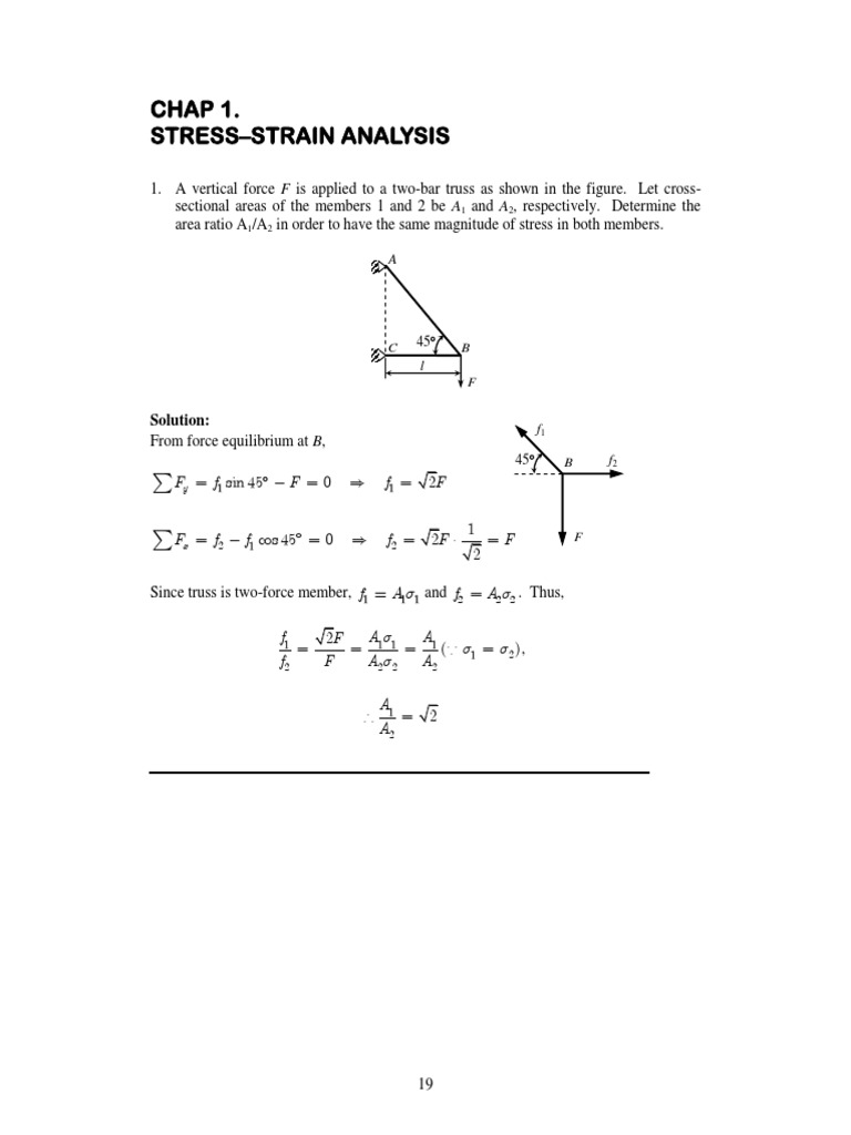 Stress-Strain Analysis in FEA | PDF | Stress (Mechanics) | Eigenvalues ...