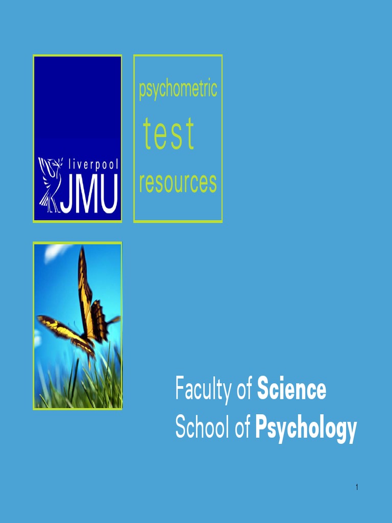 Psychometric Test Resources | PDF | Psychometrics | Self Efficacy