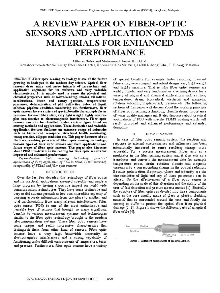 A Review Paper On Fiber-Optic | PDF | Optical Fiber | Optics