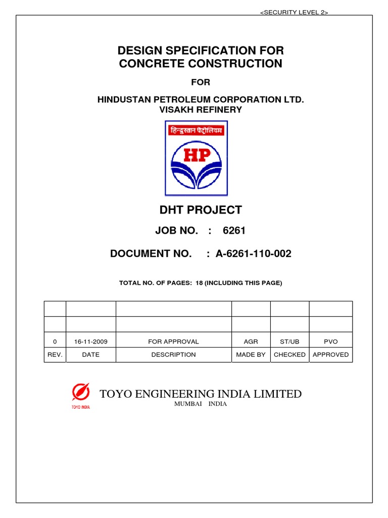 Design Specification For Concrete Construction | PDF | Foundation ...
