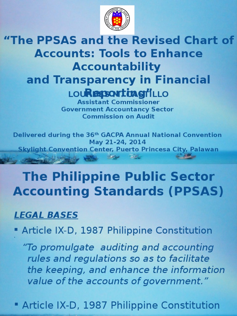 The PPSAS and The Revised Chart of Accounts | PDF | Financial Statement ...