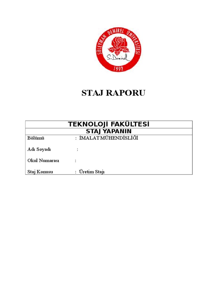 Safkar Staj Raporu | PDF