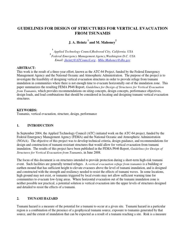 Tsunami Shelter Structural Design | Download Free PDF | Tsunami | Flood