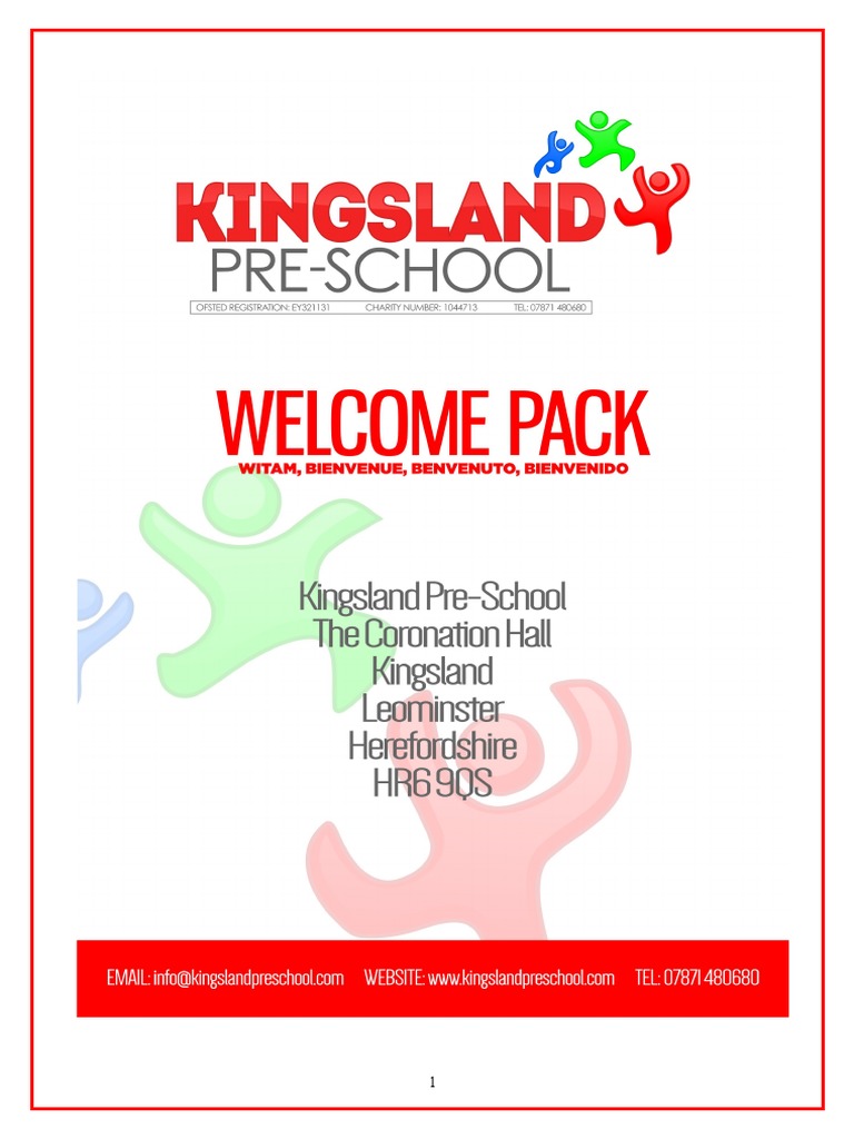 Welcome Pack | PDF | Preschool | Foods