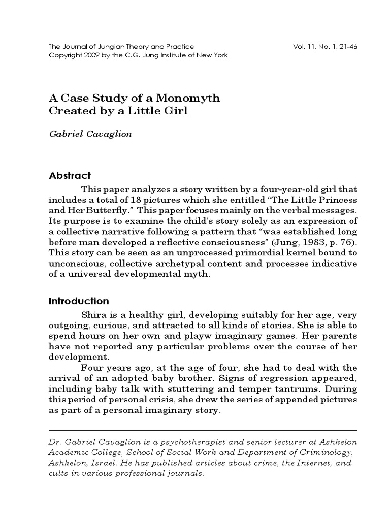 Gabriel Cavaglion - A Case Study of A Monomyth | PDF | Shadow (Psychology) | Analytical Psychology