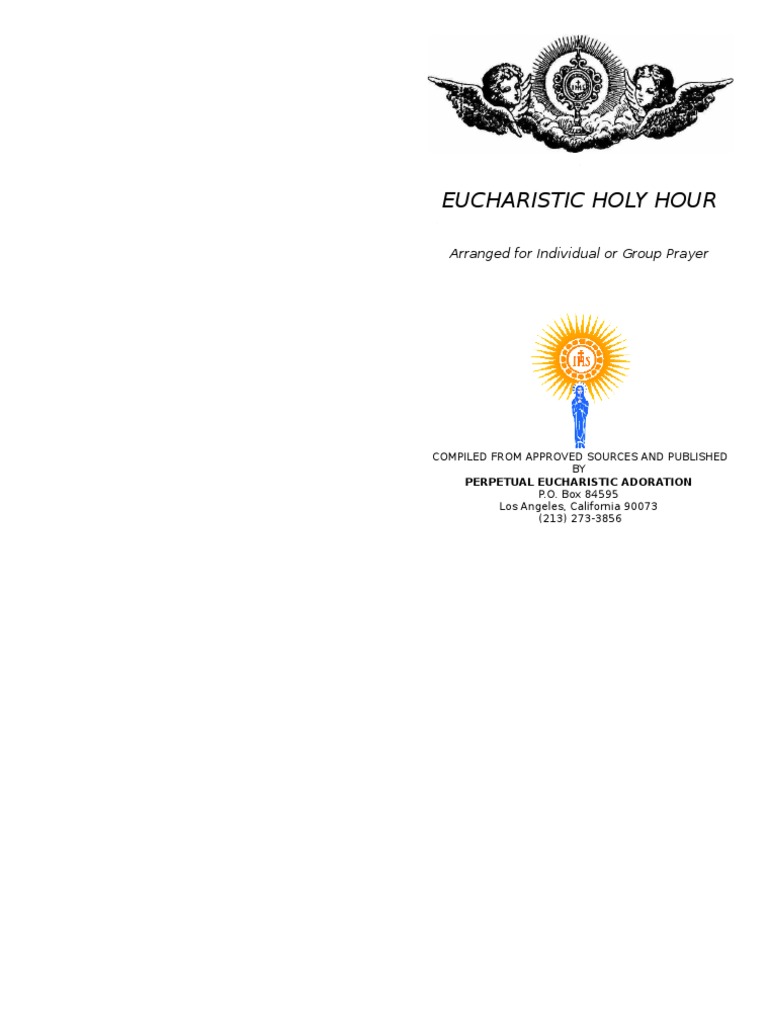 Eucharistic Holy Hour | PDF | Indulgence | Eucharist