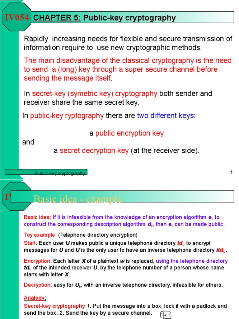 CHAPTER 05 - Public-Key Cryptography | PDF | Key (Cryptography ...