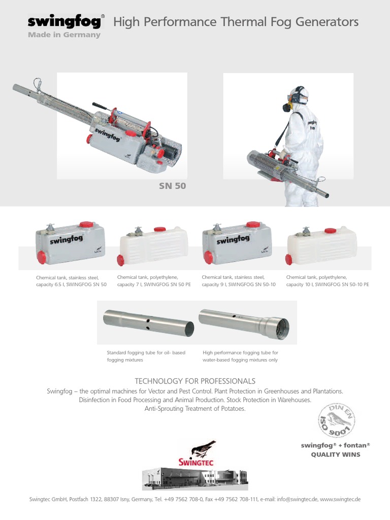 Swingfog SN50 | PDF | Gasoline | Polyethylene