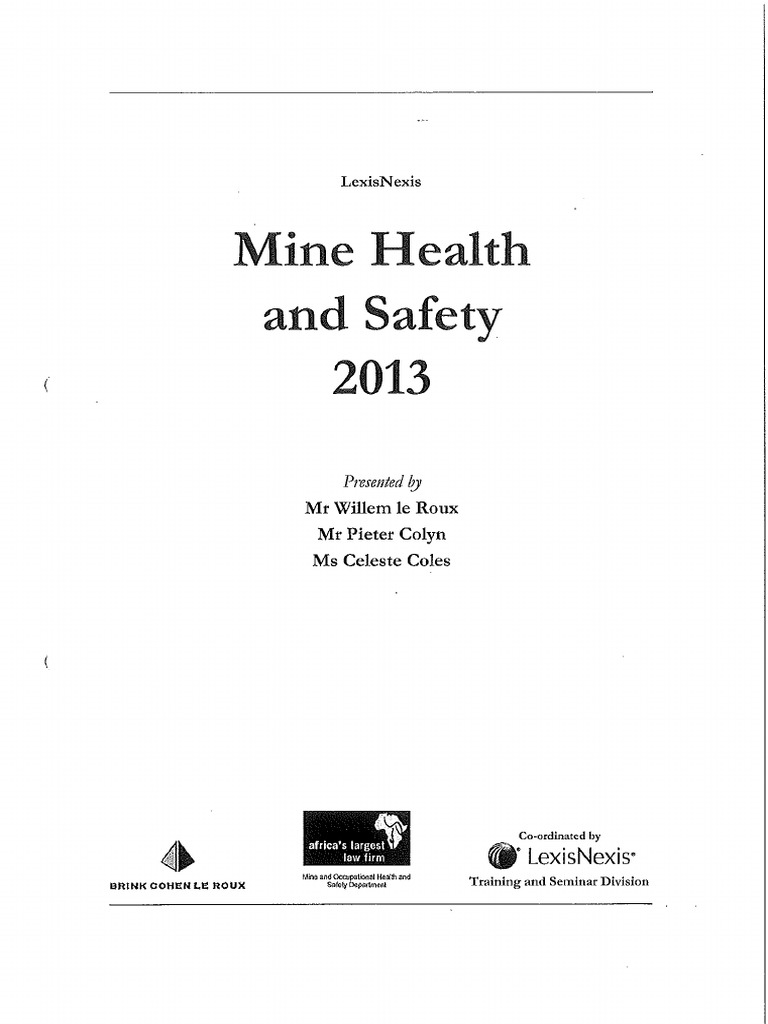 Mine Health and Safety Act Handbook | PDF