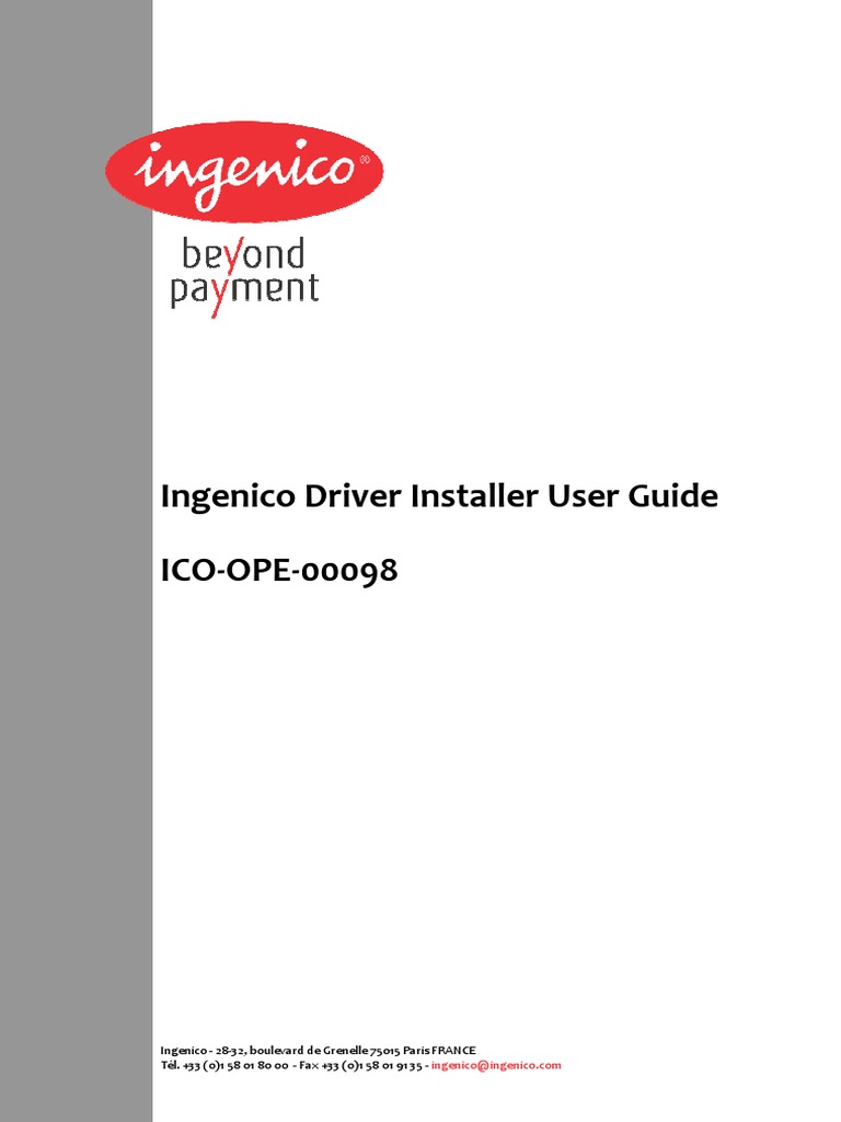 Ingenico Driver Installer User Guide ICO-OPE-00098 | Download Free PDF ...