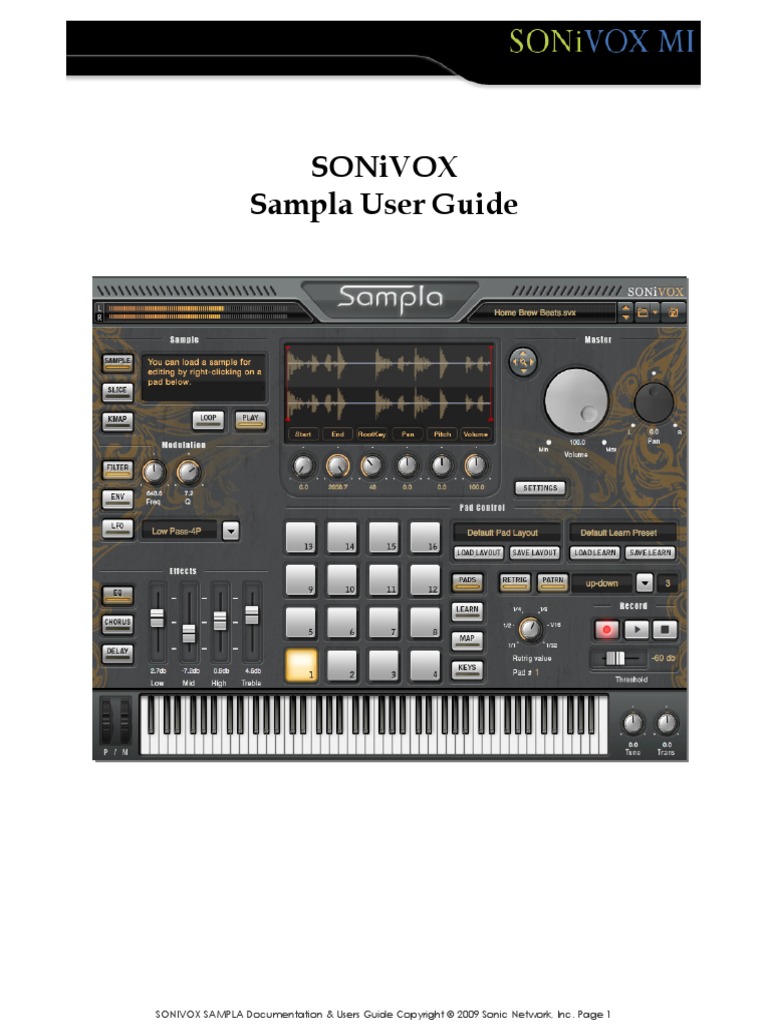 Sampla User Guide | PDF | Synthesizer | Internet Sampla User Guide | PDF | Synthesizer | Internet