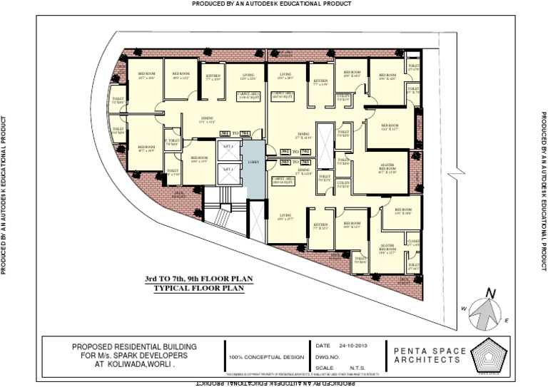3RD To 7TH Floor Plan PDF | PDF