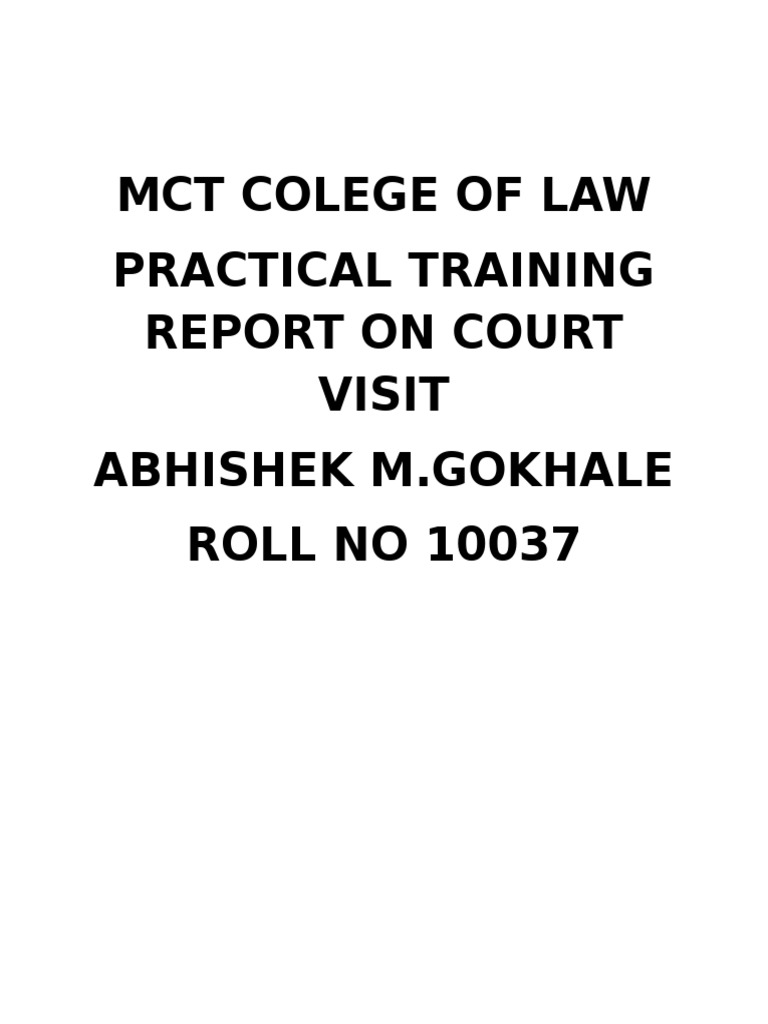Police Station and Court Visit Report | PDF