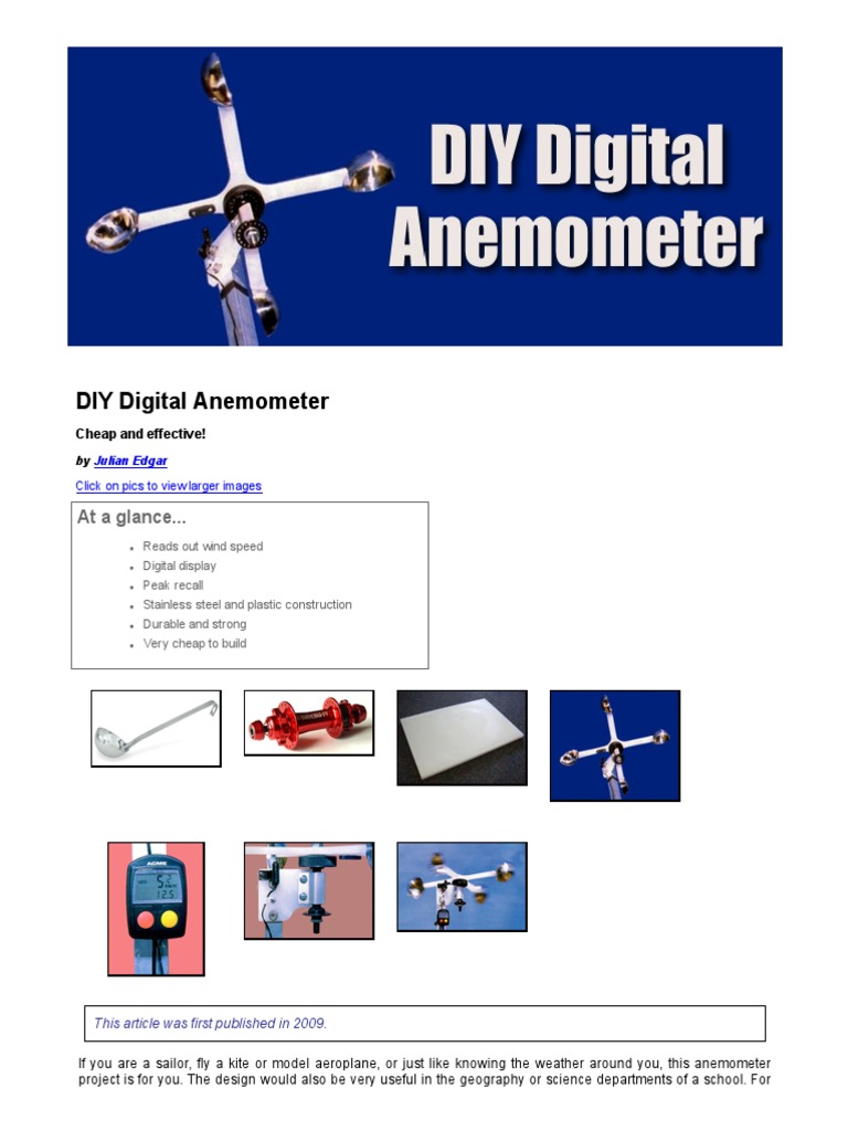 AutoSpeed - DIY Digital Anemometer | PDF | Screw | Calibration