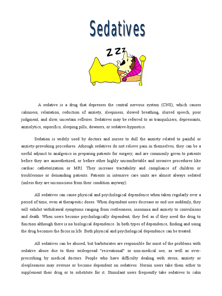 Sedatives | Medical Treatments | Medicine