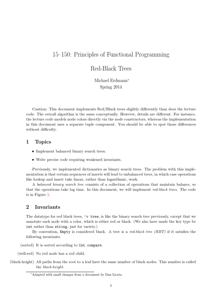Red Black Trees | PDF | Computer Data | Teaching Mathematics
