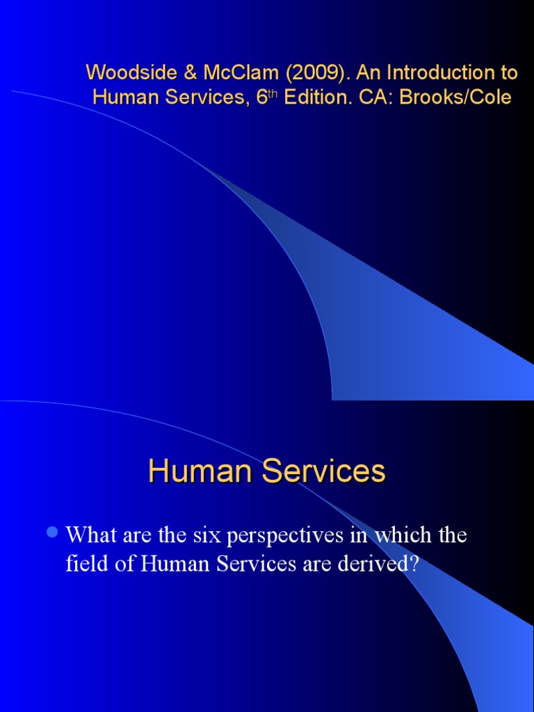 Defining Human Services | PDF | Welfare | Human Services
