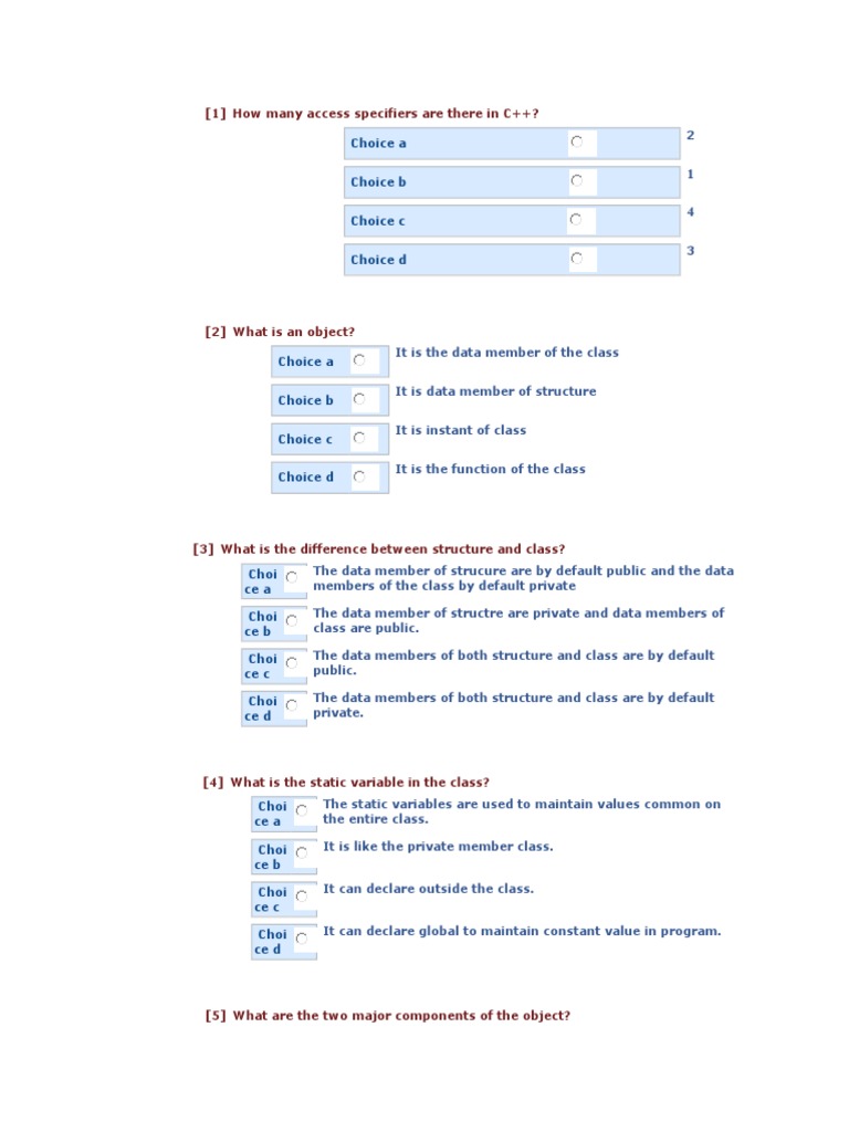 OOPS and C++ | PDF | Constructor (Object Oriented Programming ...