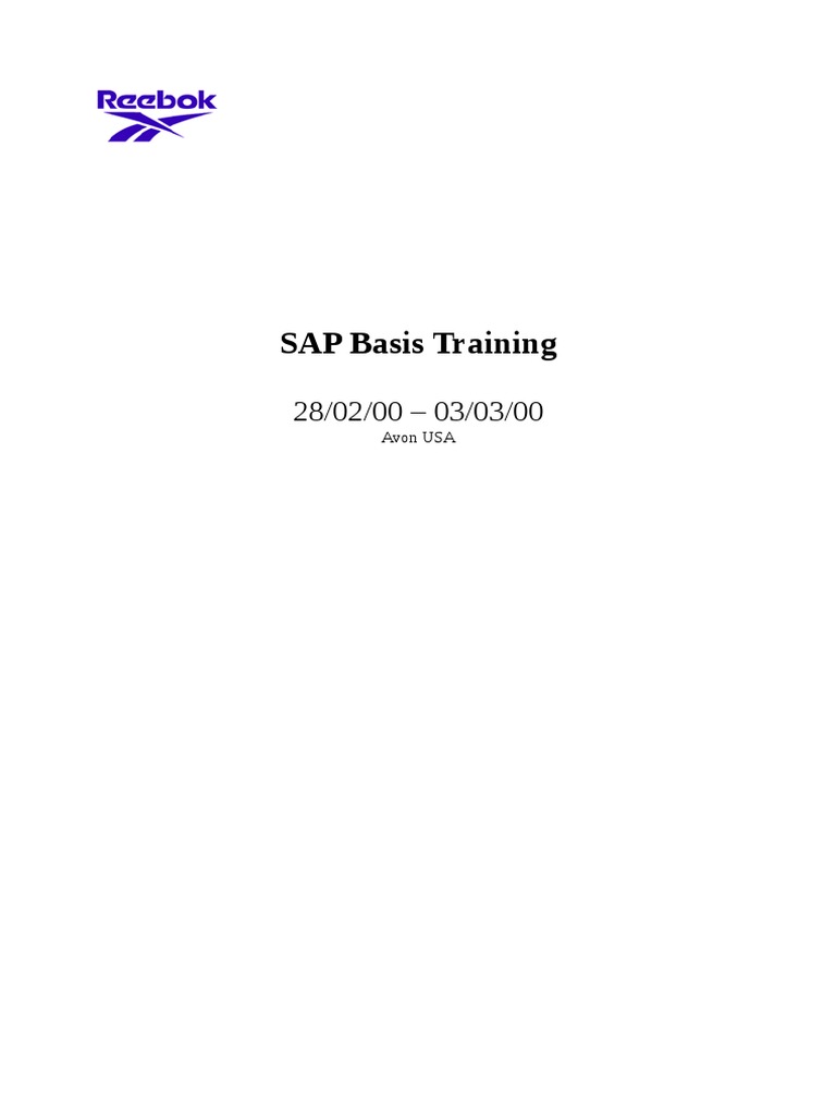 SAP Basis Training: Avon USA | PDF | Databases | Computer Architecture