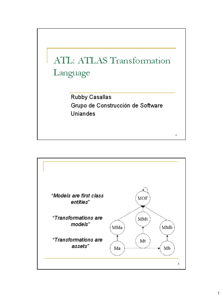 ATLAS Transformation Language: Rubby Casallas Grupo de Construcción de ...
