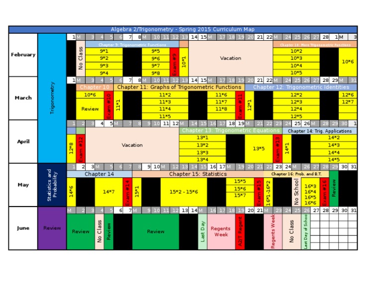 Algebra 2 Trigonometry Curriculum Map | PDF