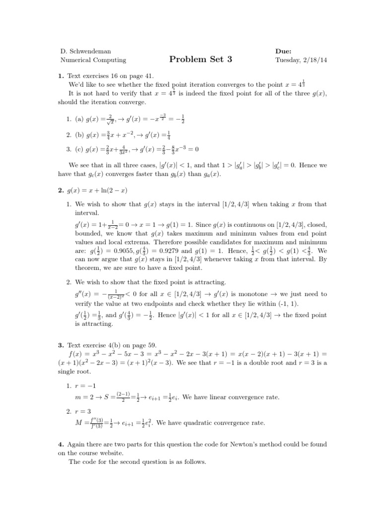 ps3 Sol | PDF | Maxima And Minima | Areas Of Computer Science